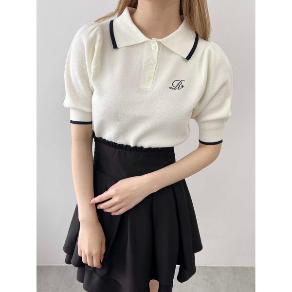 『セール実施中』ZOZO問い合わせ番号:94295443ショップ:WEGO，ウィゴーブランド:PHILLY，フィリー，WEGO，ウィゴー商品名:【PHILLY】パフスリーブラインニットポロカテゴリ:トップス>ポロシャツブランド品番:P...