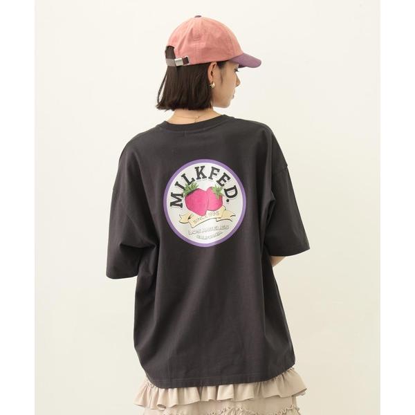 『セール実施中』ZOZO問い合わせ番号:94298177ショップ:MILKFED.，ミルクフェドブランド:MILKFED.，ミルクフェド商品名:CIRCLE STRAWBERRY LOGO S/S TEEカテゴリ:トップス>Tシャツ/...