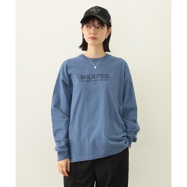 『セール実施中』ZOZO問い合わせ番号:94298182ショップ:MILKFED.，ミルクフェドブランド:MILKFED.，ミルクフェド商品名:STENCIL LOGO WIDE L/S TEEカテゴリ:トップス>Tシャツ/カットソー...