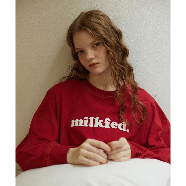 『セール実施中』ZOZO問い合わせ番号:94298198ショップ:MILKFED.，ミルクフェドブランド:MILKFED.，ミルクフェド商品名:COOPER LOGO SUPER BIG L/S TOPカテゴリ:トップス>Tシャツ/カ...