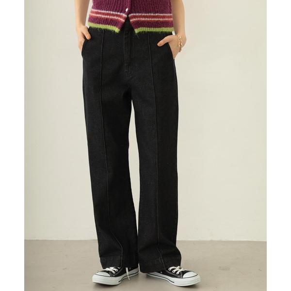 『タイムセール実施中』ZOZO問い合わせ番号:94298225ショップ:MILKFED.，ミルクフェドブランド:MILKFED.，ミルクフェド商品名:CENTER PLEAT DETAIL DENIM PANTSカテゴリ:パンツ>デニ...