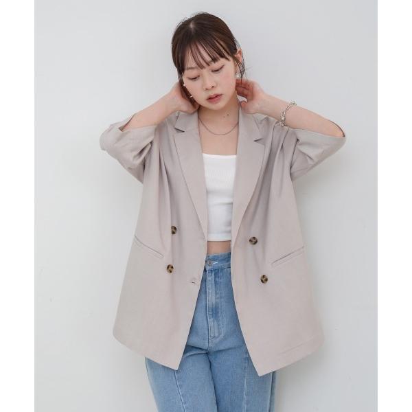『タイムセール実施中』ZOZO問い合わせ番号:94298371ショップ:Bab，バブブランド:Bab，バブ商品名:ハーフスリーブダブルテーラージャケットカテゴリ:ジャケット/アウター>テーラードジャケットブランド品番:7522122素...