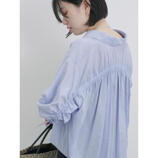 『セール実施中』ZOZO問い合わせ番号:94329791ショップ:Samansa Mos2，サマンサ モスモスブランド:Samansa Mos2 blue，サマンサモスモスブルー商品名:ショート丈シャーリングブラウスカテゴリ:トップス&gt...