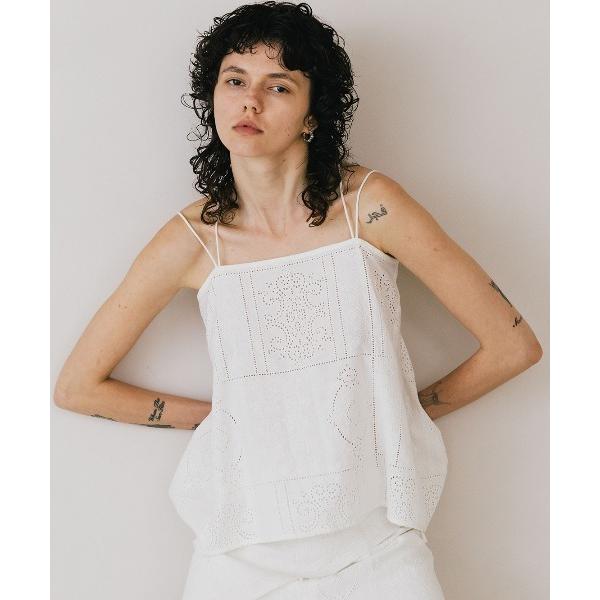 『セール実施中』ZOZO問い合わせ番号:94333422ショップ:CREDONA，クレドナブランド:CREDONA，クレドナ商品名:CUTWORK LACE CAMI/カットワークレースキャミカテゴリ:トップス>Tシャツ/カットソーブ...