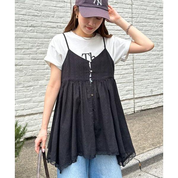 『タイムセール実施中』ZOZO問い合わせ番号:94400731ショップ:DISCOAT，ディスコートブランド:DISCOAT，ディスコート商品名:アシメヘムレースキャミチュニックカテゴリ:ワンピース/ドレス&gt;チュニックブランド品番:D...