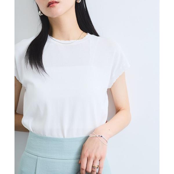 『セール実施中』ZOZO問い合わせ番号:94431014ショップ:VIS，ビスブランド:VIS，ビス商品名:【WEB限定】パールフリルリブサマー半袖ニットカテゴリ:トップス>ニット/セーターブランド品番:2025-A-BVM85090...