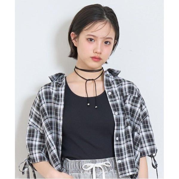 『セール実施中』ZOZO問い合わせ番号:94431118ショップ:NARUMIYA ONLINE，ナルミヤ オンラインブランド:LOVETOXIC，ラブトキシック商品名:【LTXC】ドロスト半袖チェックシャツカテゴリ:トップス>シャツ...