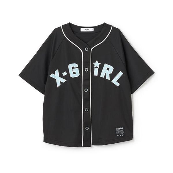 『セール実施中』ZOZO問い合わせ番号:94431142ショップ:X-girl Stages，エックスガール ステージスブランド:X-girl Stages，エックスガールステージス商品名:ロゴアップリケベースボール半袖シャツカテゴリ:トッ...