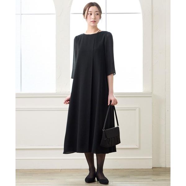 ZOZO問い合わせ番号:94431429ショップ:AIMER，エメブランド:AIMER，エメ商品名:【夏用喪服・礼服】マシンウォッシャブル アシンメトリータックAライン サマーブラックフォーマルワンピースカテゴリ:ワンピース/ドレス>...