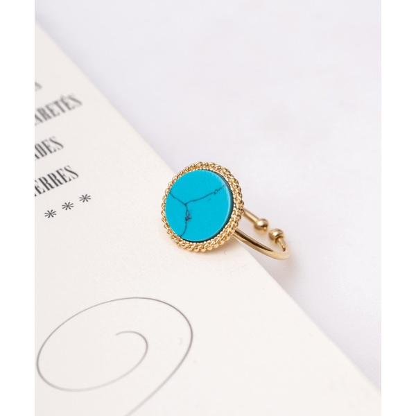 『セール実施中』ZOZO問い合わせ番号:94462438ショップ:Rivel，リヴェルブランド:Caroline Najman，キャロラインナジマン商品名:【CAROLINE NAJMAN】ゴールドメッキリング　マザーオブパール　ターコイズ...