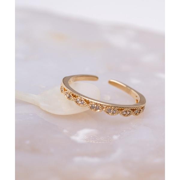 『セール実施中』ZOZO問い合わせ番号:94462440ショップ:Rivel，リヴェルブランド:Caroline Najman，キャロラインナジマン商品名:【CAROLINE NAJMAN】ゴールドメッキリング　　ジルコニウム リング 指輪...