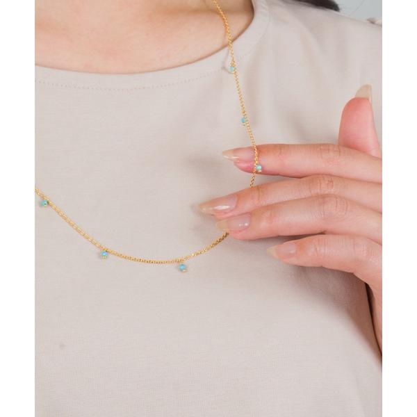 『セール実施中』ZOZO問い合わせ番号:94462452ショップ:Rivel，リヴェルブランド:Caroline Najman，キャロラインナジマン商品名:【CAROLINE NAJMAN】ゴールドメッキ ネックレス　ターコイズカテゴリ:ア...