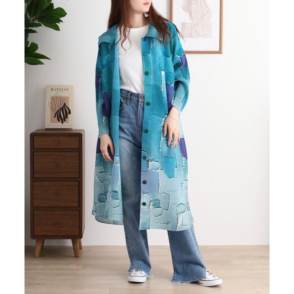 『タイムセール実施中』ZOZO問い合わせ番号:94462486ショップ:FUNALIVE，ファンアライブブランド:FUNALIVE，ファンアライブ商品名:je crois soi プリーツ　幾何柄プリント　ロングカーディガンカテゴリ:トップ...