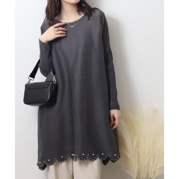 『タイムセール実施中』ZOZO問い合わせ番号:94462493ショップ:FUNALIVE，ファンアライブブランド:FUNALIVE，ファンアライブ商品名:je crois soi プリーツ　スカラップパール　ワンピースカテゴリ:ワンピース/...