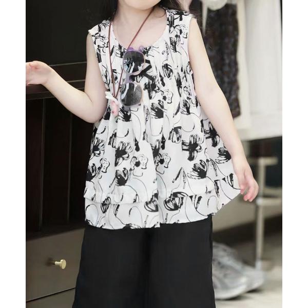 『タイムセール実施中』ZOZO問い合わせ番号:94477914ショップ:aimoha，アイモハブランド:aimoha，アイモハ商品名:【aimoha-KIDS-】総柄ノースリーブトップスカテゴリ:トップス>その他トップスブランド品番:...