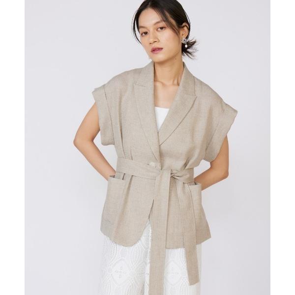 『セール実施中』ZOZO問い合わせ番号:94494396ショップ:SUPERIOR CLOSET，スーペリア クローゼットブランド:INED，イネド商品名:リネンライク フレンチスリーブジャケット【セットアップ対応】カテゴリ:ジャケット/ア...