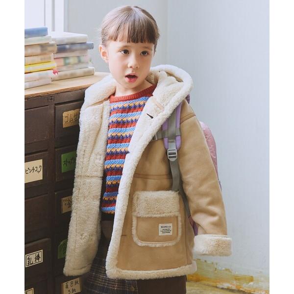 ZOZO問い合わせ番号:94495244ショップ:BEAMS HEART，ビームスハートブランド:BEAMS mini，ビームスミニ商品名:フェイク ムートン コート 2025FW（90〜150cm）カテゴリ:ジャケット/アウター>ム...