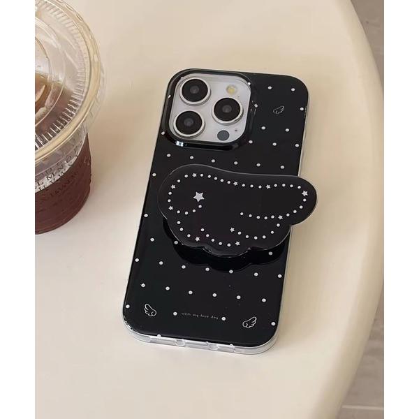 ZOZO問い合わせ番号:94526520ショップ:Port，ポートブランド:Port，ポート商品名:【 Port / ポート 】 ウィッシュコア 羽 グリップ付き ドット iPhone ケース ( iPhone 13 / 13pro / 1...