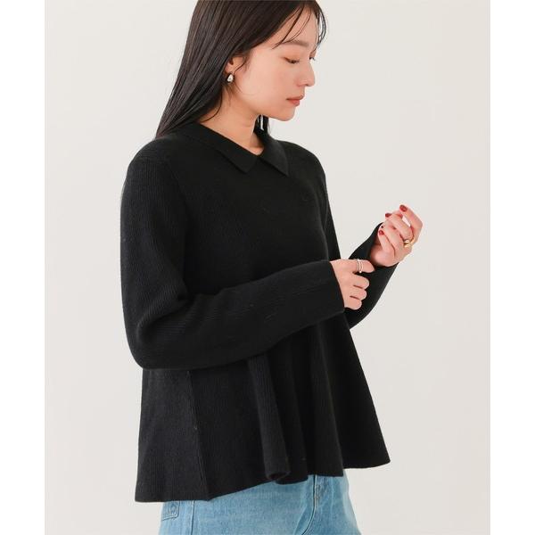 『タイムセール実施中』ZOZO問い合わせ番号:94528022ショップ:ur's，ユアーズブランド:ur's，ユアーズ商品名:襟付きペプラムニットカテゴリ:トップス>ニット/セーターブランド品番:BGXU1857素材:レーヨン 49%...