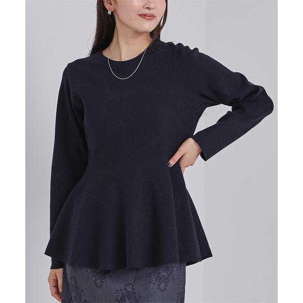 『タイムセール実施中』ZOZO問い合わせ番号:94528027ショップ:ur's，ユアーズブランド:ur's，ユアーズ商品名:カシミヤタッチクルーネックペプラムニットカテゴリ:トップス>ニット/セーターブランド品番:BGXU1894素...