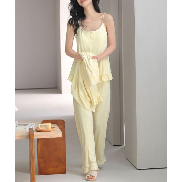 『タイムセール実施中』※このアイテムは返品・交換対象外商品です。ZOZO問い合わせ番号:94528891ショップ:aimoha，アイモハブランド:aimoha，アイモハ商品名:カップ付きレースのルームウェア3点セットカテゴリ:ママ＆ベビー&...