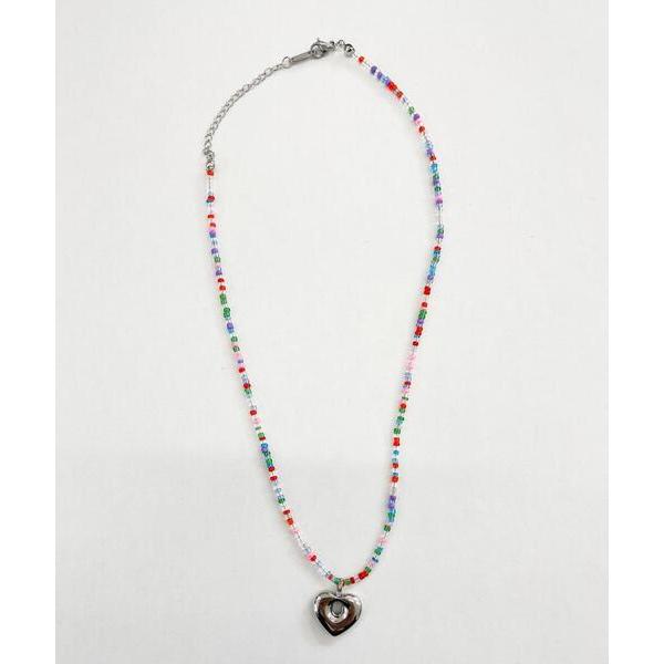 『タイムセール実施中』ZOZO問い合わせ番号:94559287ショップ:WEGO，ウィゴーブランド:WEGO，ウィゴー商品名:WEGO/カラービーズハートネックレスカテゴリ:アクセサリー>ネックレスブランド品番:MO24SS04-SG...