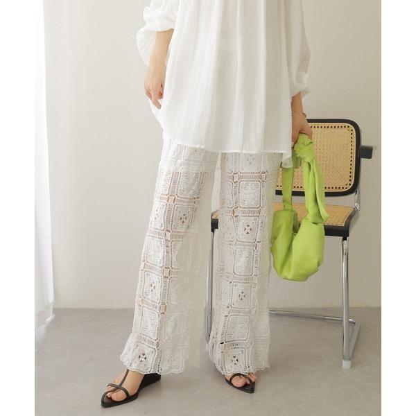 ZOZO問い合わせ番号:94560938ショップ:LAULEN，ローレンブランド:LAULEN，ローレン商品名:crochet lace semi wide pants /クロシェ レース セミワイド パンツカテゴリ:パンツ>その他パ...