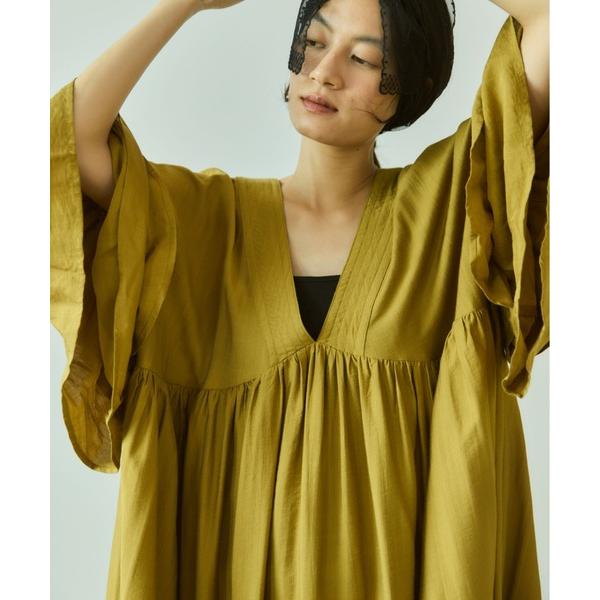 ZOZO問い合わせ番号:94562839ショップ:YARD PLUS/AUNT MARIE'S，ヤードプリュス/アントマリーズブランド:Libra Cue，リブラ キュー商品名:フリルスリーブ2wayカフタンワンピースカテゴリ:ワンピース/...