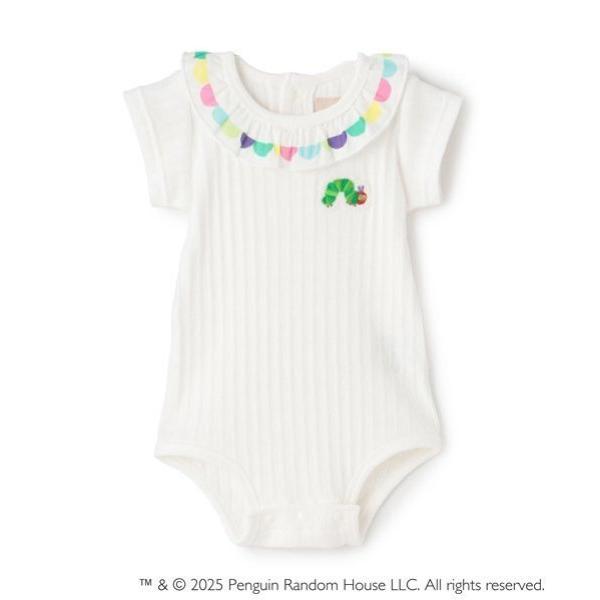 『セール実施中』※このアイテムは返品・交換対象外商品です。ZOZO問い合わせ番号:94593700ショップ:petit main，プティマインブランド:petit main，プティマイン商品名:【はらぺこあおむし】フリル衿ロンパースカテゴリ...