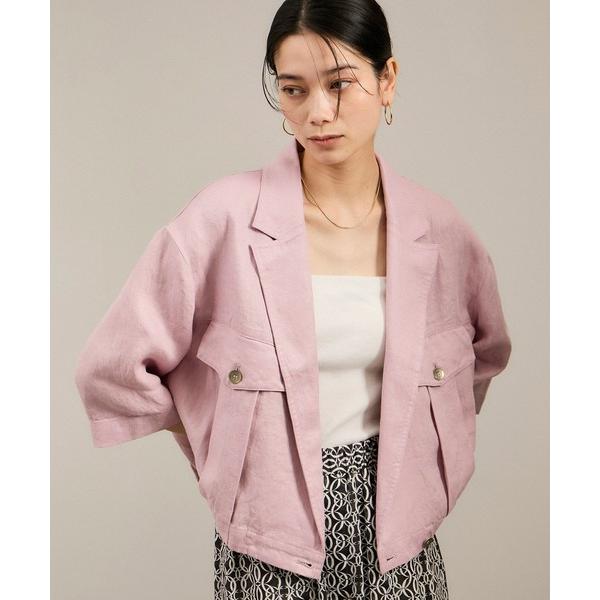 『セール実施中』ZOZO問い合わせ番号:94627561ショップ:ADAM ET ROPE'，アダムエロペブランド:SALON adam et rope'，サロン アダム エ ロペ商品名:リネンツイルブルゾンカテゴリ:ジャケット/アウター&...
