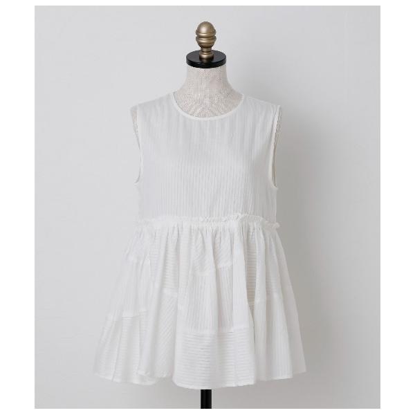 『セール実施中』ZOZO問い合わせ番号:94720759ショップ:NEWYORKER，ニューヨーカーブランド:SIPULI，シプリ商品名:Cotton Stripe Dobby ランダムカットブラウスカテゴリ:トップス>シャツ/ブラウ...