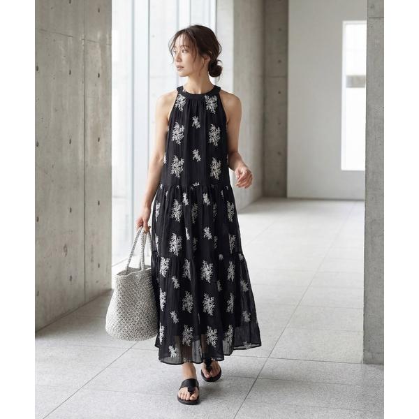 ZOZO問い合わせ番号:94721009ショップ:STYLE DELI，スタイルデリブランド:STYLE DELI，スタイルデリ商品名:ミモザ刺繍のホルターネックティアードワンピースカテゴリ:ワンピース/ドレス>ワンピースブランド品番...