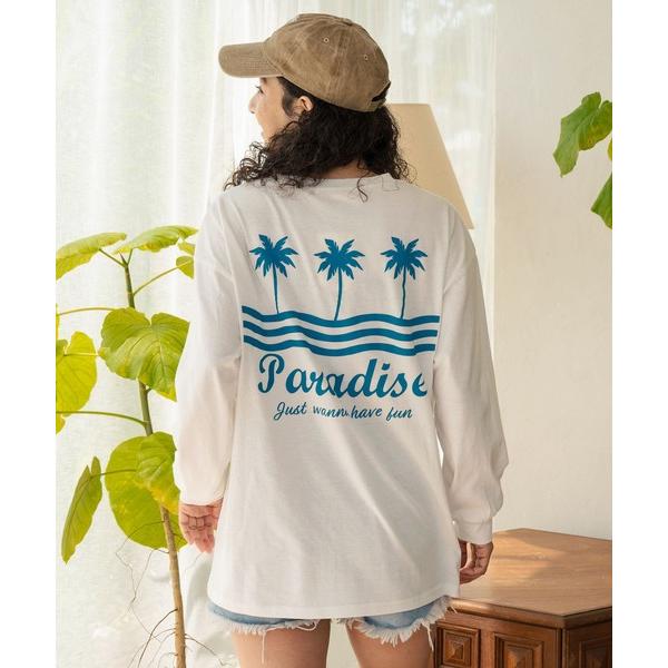 『セール実施中』ZOZO問い合わせ番号:94721662ショップ:ANAP，アナップブランド:anap mimpi，アナップミンピ商品名:パームツリー サーフプリント ビッグロングスリーブ Tシャツカテゴリ:トップス>Tシャツ/カット...