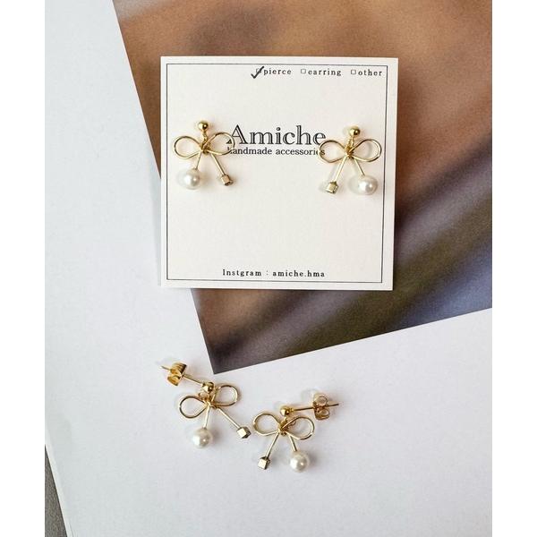 ※このアイテムは返品・交換対象外商品です。ZOZO問い合わせ番号:94721860ショップ:TONE，トーンブランド:tone，トーン商品名:【Amiche】リボンピアス(MA)カテゴリ:アクセサリー>ピアス（両耳用）ブランド品番:A...