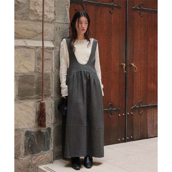 『タイムセール実施中』ZOZO問い合わせ番号:94722322ショップ:titivate，ティティベイトブランド:titivate，ティティベイト商品名:Uネックコクーンシルエットジャンパースカートカテゴリ:ワンピース/ドレス>ジャン...