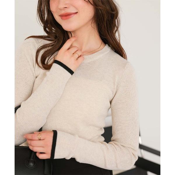 『タイムセール実施中』ZOZO問い合わせ番号:94722323ショップ:titivate，ティティベイトブランド:titivate，ティティベイト商品名:チクチクしないウールブレンドクルーネックリブニットカテゴリ:トップス>ニット/セ...