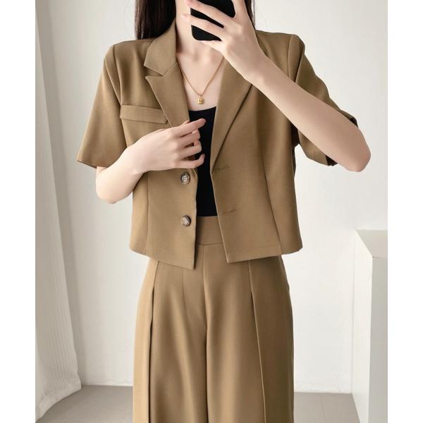 『タイムセール実施中』ZOZO問い合わせ番号:94754215ショップ:ABITOKYO，アビトーキョーブランド:ABITOKYO，アビトーキョー商品名:ショート丈テーラードジャケットセットアップカテゴリ:ジャケット/アウター>セット...