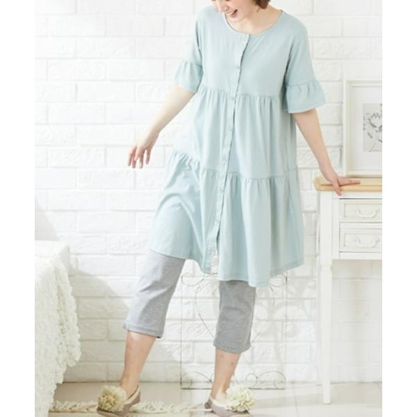 『タイムセール実施中』ZOZO問い合わせ番号:94754677ショップ:nissen，ニッセンブランド:QUNTSTYLE，キュントスタイル商品名:【マタニティウエア・授乳服】ティアード切替え前開き半袖パジャマ（産前・産後）カテゴリ:ママ＆...