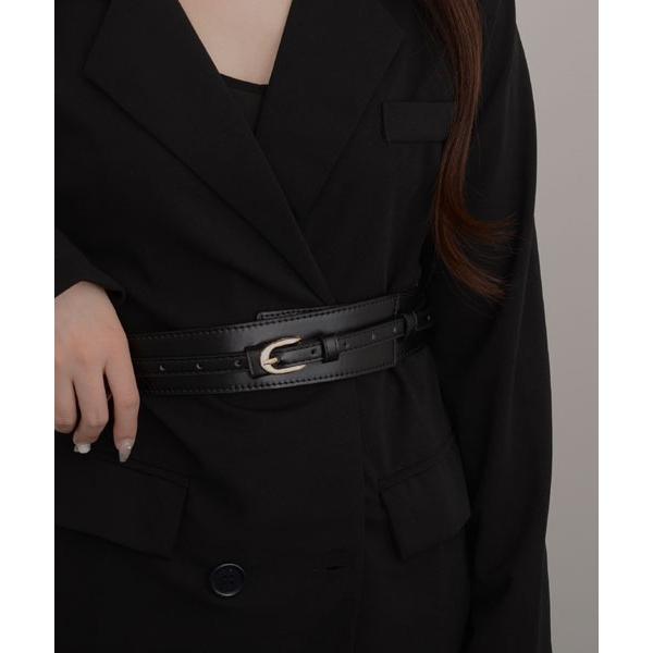 『セール実施中』ZOZO問い合わせ番号:94754950ショップ:VIBGYOR，ヴィブジョーブランド:VIBGYOR Women，ヴィブジョー　ウィメン商品名:【resonance】ブラック×ゴールド デザイン ゴムベルト/ベルト【マルチ...