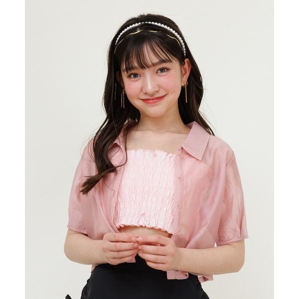 『タイムセール実施中』ZOZO問い合わせ番号:94754953ショップ:BABYDOLL，ベビードールブランド:PINKHUNT，ピンクハント商品名:PINKHUNT ピンクハント シャーリング キャミソール付きシアーシャツ 0696Kカテ...