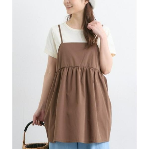 『タイムセール実施中』ZOZO問い合わせ番号:94756385ショップ:nissen，ニッセンブランド:QUNTSTYLE，キュントスタイル商品名:【マタニティウエア・授乳服】チュニックキャミソール＋トップス２点セット（産前・産後）カテゴリ...