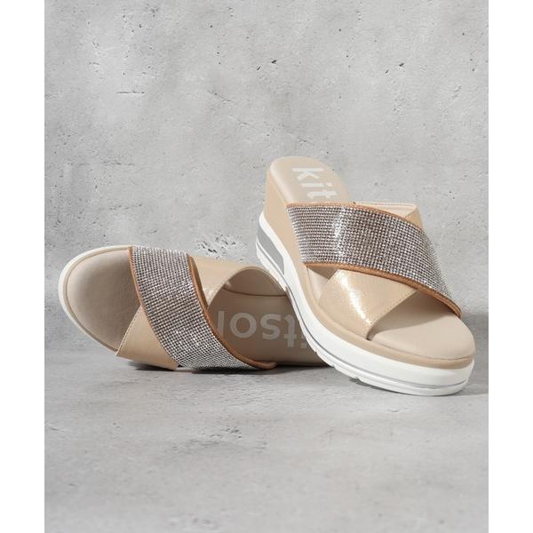 『タイムセール実施中』ZOZO問い合わせ番号:94757643ショップ:FUNALIVE，ファンアライブブランド:kitson，キットソン，FUNALIVE，ファンアライブ商品名:kitson キラキラ クロスベルト 厚底サンダルカテゴリ:...