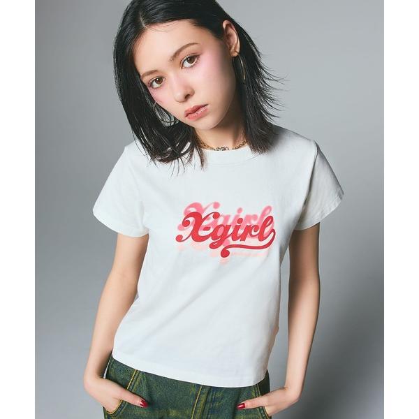『セール実施中』ZOZO問い合わせ番号:94787823ショップ:X-girl，エックスガールブランド:X-girl，エックスガール商品名:BLUR LOGO S/S BABY TEEカテゴリ:トップス>Tシャツ/カットソーブランド品...