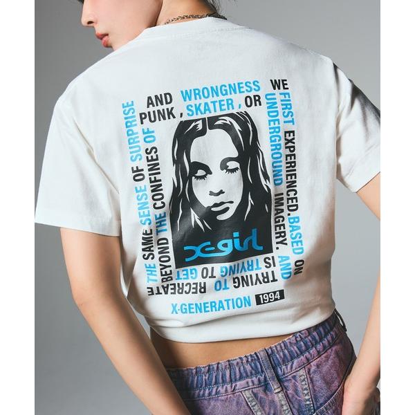 『タイムセール実施中』ZOZO問い合わせ番号:94787829ショップ:X-girl，エックスガールブランド:X-girl，エックスガール商品名:MESSAGE BOX FRAMED FACE S/S TEEカテゴリ:トップス>Tシャ...