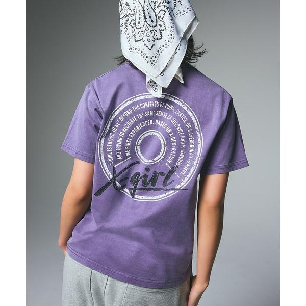 『タイムセール実施中』ZOZO問い合わせ番号:94787832ショップ:X-girl，エックスガールブランド:X-girl，エックスガール商品名:PIGMENT DYED CIRCLE TEXT LOGO S/S TEEカテゴリ:トップス&...