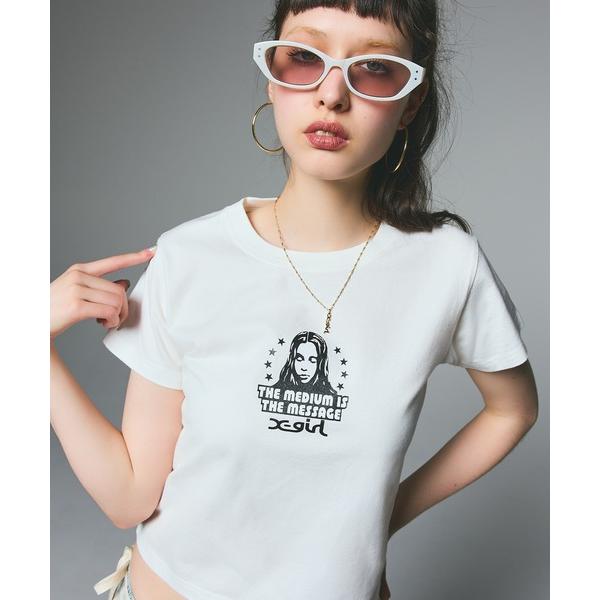 『タイムセール実施中』ZOZO問い合わせ番号:94787835ショップ:X-girl，エックスガールブランド:X-girl，エックスガール商品名:STAR AND FACE S/S BABY TEEカテゴリ:トップス>Tシャツ/カット...