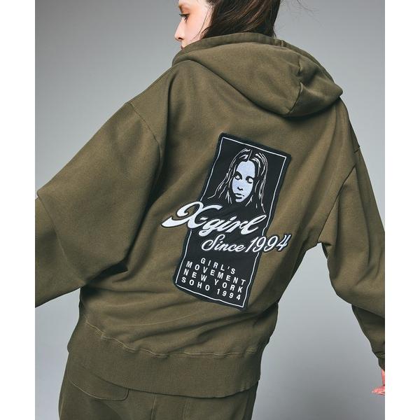 ZOZO問い合わせ番号:94787841ショップ:X-girl，エックスガールブランド:X-girl，エックスガール商品名:FACE BOX PATCH ZIP UP SWEAT HOODIEカテゴリ:トップス>パーカーブランド品番:...