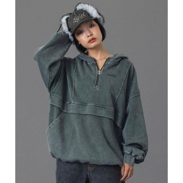 『セール実施中』ZOZO問い合わせ番号:94787843ショップ:X-girl，エックスガールブランド:X-girl，エックスガール商品名:FADED SWEAT ANORAK PARKAカテゴリ:トップス>パーカーブランド品番:10...