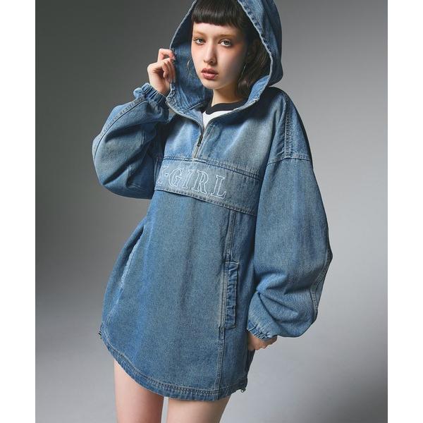 『セール実施中』ZOZO問い合わせ番号:94787912ショップ:X-girl，エックスガールブランド:X-girl，エックスガール商品名:DENIM ANORAK DRESSカテゴリ:ワンピース/ドレス>ワンピースブランド品番:10...