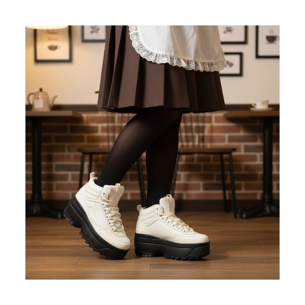 『セール実施中』ZOZO問い合わせ番号:94788882ショップ:FILA，フィラブランド:FILA，フィラ商品名:DISRUPTOR II WEDGE MIDカテゴリ:シューズ>スニーカーブランド品番:WSS25025119素材:甲...